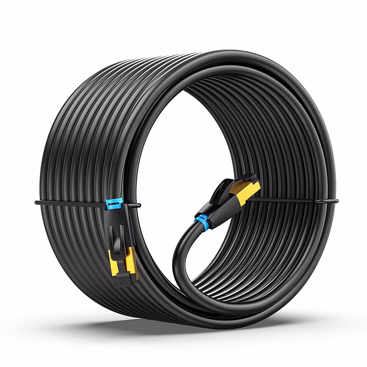 VENTION Cat 8 Ethernet Cable 50ft Cat8 High Speed Internet Network Patch Cord with Gold Plated RJ45 Connector Professional LAN Cable Heavy Duty Waterproof Compatible for Router Patch Pane Modem PS5