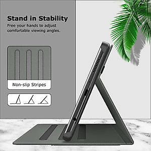 Soke Case for Samsung Galaxy Tab A7 Lite 8.7 Case 2021, Premium Leather Stand Folio Case with Bussiness Pocket, Hard PC Back Cover for Samsung Galaxy Tab A7 8.7 inch Tablet[SM-T225/T220/T227],Black