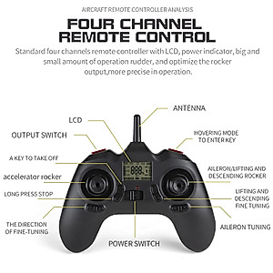 GoolRC F03 RC Helicopter, 4CH 2.4GHz Remote Control Helicopter with 6-Axis Gyro, Altitude Hold, One Key Take Off/Landing, Easy to Fly for Kids, Adults and Beginners, Include 3 Batteries