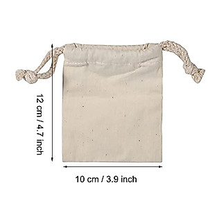 Oumefar Large Capacity Drawstring Storage Bag Natural Cotton Drawstring Storage Laundry Sack Dirty Clothes Bag for Travel Home Use
