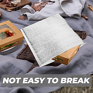 BESTonZON 50Pcs Reusable Insulation Bags Thermal Box Liners Metalized Box Liners Lunch Food Box Shopping Bag Insulation Lining Insulation Package 20cm