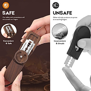 Elegant Magnetic Bread Lame Dough Scoring Tool,Lame Bread Tool with Turntable Design,Bread Scoring Knife for Bread Baking & Sourdough Baking,Bread Razor Tool with 5 Razor Blades-Black Walnut Wood