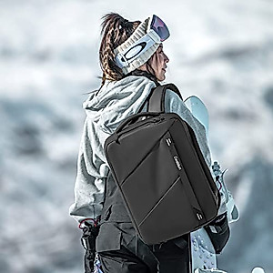 Cwatcun Professional Camera Backpack - Waterproof DSLR/SLR/Mirrorless Camera Case - Compatible with Sony, Canon, Nikon - Ipad, 15.6in Laptop, Tripod Accessories - Black