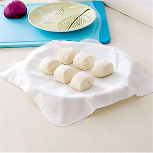 6 Pcs Steamer Mesh Non-Stick Cotton Square Dumplings Mat Reusable Steaming Pad Steamed Buns Baking Pastry Dim Sum Mesh for Steaming Basket, Pots