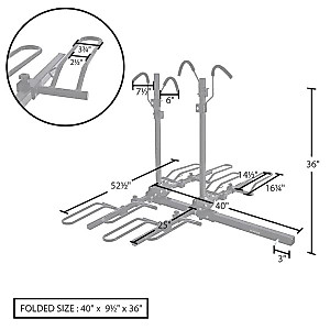 ELEVATE OUTDOOR Hitch-Mounted Tray-Style Bike Rack - 4 Bike
