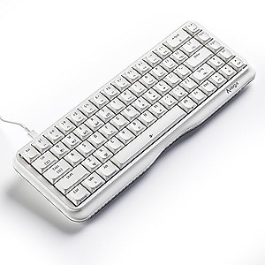 KEMOVE K68se Wired 60% Gaming Mechanical Keyboard RGB Backlit/Lighting Strip,Linear Red Switch,DSA Profile PBT Keycaps Windows and Mac Compatible,White