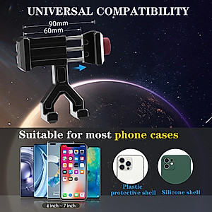 KOQEIEY Aluminum Phone Mount for Jeep Wrangler JL & Gladiator JT (2018-2023) & Sahara, Vent Cell Phone Holder with 360° Rotation Ball Head Adapter Compatible with iPhone & Android & Smartphone