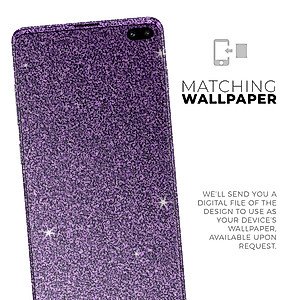 DesignSkinz Sparkling Purple Ultra Metallic Glitter Protective Vinyl Decal Wrap Skin Cover Compatible with The Samsung Galaxy S20 (Screen Trim & Back Glass Skin)