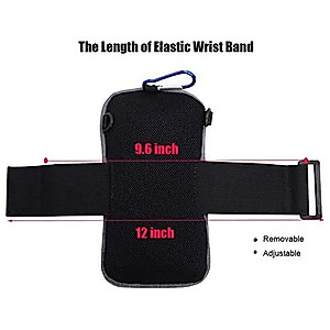 eYistar Sport Running Armband Wristband Cell Phone Holder Pouch Case Crossbody Purse Arm Bag for iPhone 13 12 Pro Max Samsung Galaxy S21 FE S20 S22 Ultra Note 10+ Plus A03S A12 Google Pixel 6 (Grey)