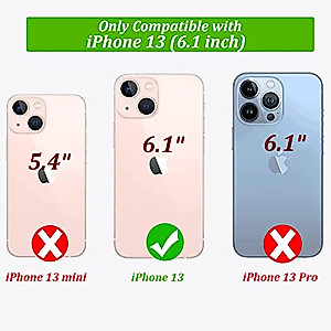 Designed for iPhone 13 Case with Card Holder,Slim Flip Cover for Woman Mandala Emboss PU Leather with Kickstand Credit Card Slots Magnetic Clasp Wallet Phone Case for iPhone 13,6.1 Inch (Mint)