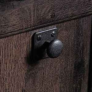 Sauder Carson Forge Computer Desk, Coffee Oak finish