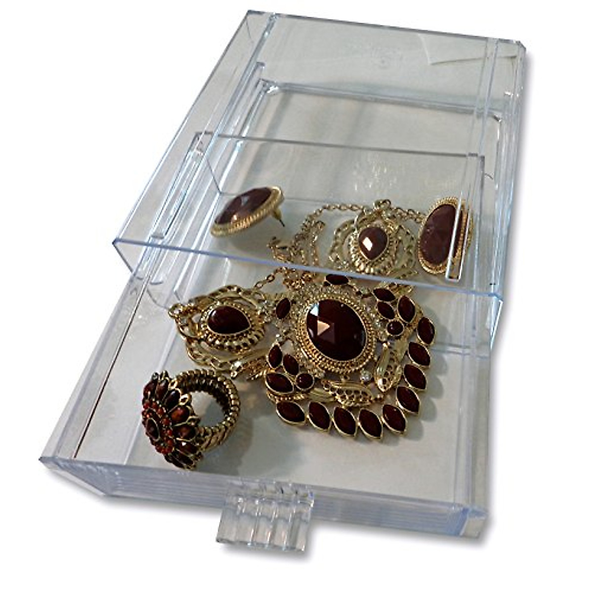 Clear Acrylic Stackable Organizing Drawer For Makeup, Jewelry, Scrapbook Supplies, Bobbins,