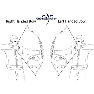 SAS Pioneer 68" Longbow Traditional Wood Long Bow Archery Target Hunting (Left Hand 55 pounds)
