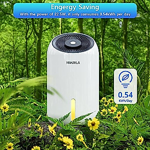 Dehumidifiers for Home, Makayla Dehumidifier 30 OZ(860ml),2200 Cubic Feet Small Dehumidifier with Auto Shut Off and 7 Colors Lights,Ultra Quiet for Home,Wardrobe,Closet,Bathroom,Bedroom,Trailer,RV