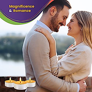 Gardenia Candle Scented Candles Tea Lights Candles - Gardenia Candle - 30 Pack - Gardenia Candle Tea Lights with 3-4 Hour Burn Time Tea Candles - TeaLight Candles for Holiday, Wedding and Home