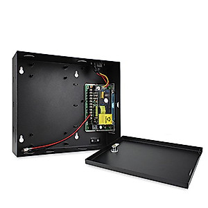 MENGQI-CONTROL 2 Door Access Control Board System 110-240V Power Supply Box North American ANSI Electric Strike Lock RFID Reader Enroll USB Reader RFID Card & Key Fobs,Phone APP Remotely Open Door