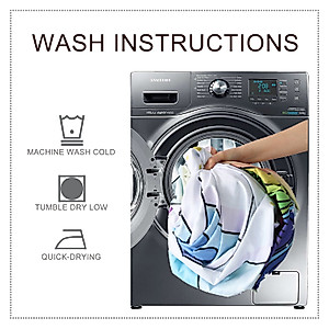 BlessLiving Unicorn Kids Bedding Duvet Cover Set Cute Magical Unicorn with Rainbow 3 Piece Super Soft Teen Girl Purple Yellow Bedspreads (Twin)