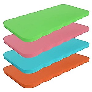Black Duck Brand Set of 4 Foam Kneeling Pads - Garden Knee Mat/Gardening Seat Cushion - Quality Comfort! 7" x .5"x 15" (4, Multi)