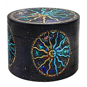 Grinder 2.5 inch Aesthetic Moon, Tree of Life Grinder (Gold)