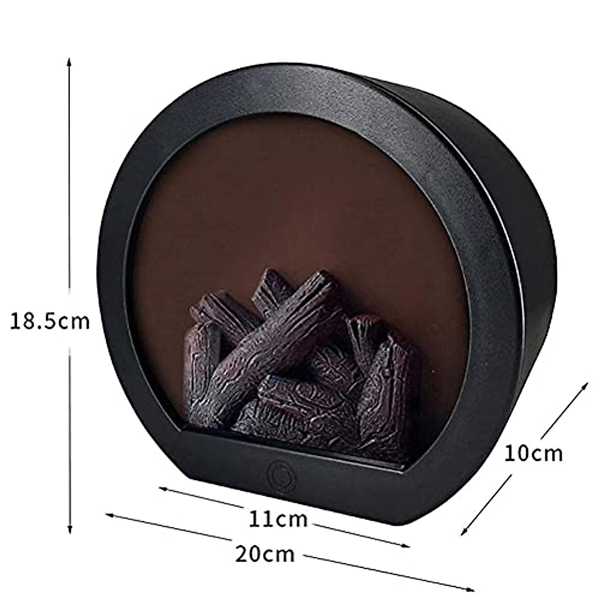 Zhongdawei Fireplace Lamp, LED Fireplace Lantern Touch Switch Simulation LED Desk Stove LED Lantern with Realistic Flame Realistic Fireplace Lantern Fireplace Lamp