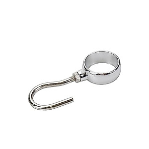 Rannb Wardrobe Closet Hook Stainless Steel Hanging Tube Rod Hook Fit for 25mm Rod -Pack of 12