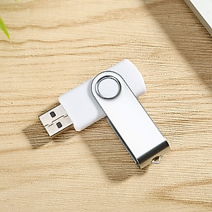 64GB Flash Drives 5 Pack, Alihelan USB Flash Drive USB 2.0 Thumb Drive Swivel Memory Stick U Disk Jump Drive Zip Drive for Data Storage(5 Mixed Colors: Black Red Purple Yellow White, 64G)