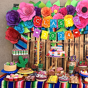 Mexican Graduation Banner Fiesta Theme Class Of Garland Grad Cap College High School Senior Taco Party Decoration