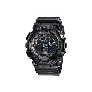 G-Shock GA-100CF-1ACR Black/Camo Dial One Size