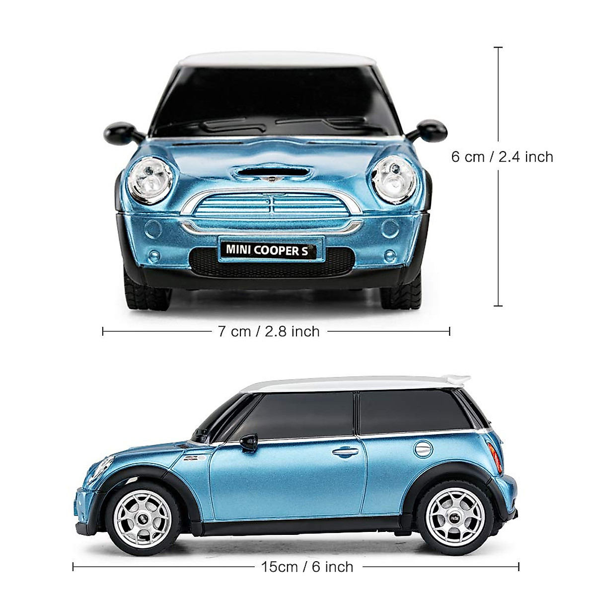 RASTAR 1:24 RC Cars Toy Mini Cooper Car for Kids Mini Cooper S Remote Control Car - Blue