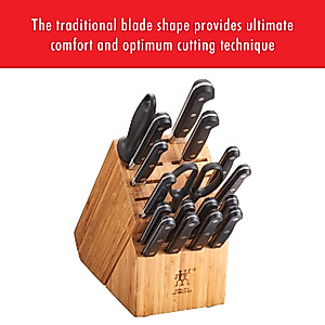 Zwilling J.A. Henckels Professional S Knife Block Set, 18 Piece, Black