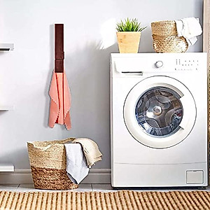 WEMUR 2 Wooden Clothespins, 12-Inch Giant Clothespin Towel Rack, Wooden Natural Giant Clothespins for DIY Crafts, Wedding and Bathroom Decoration (Dark) (WEMUR05)