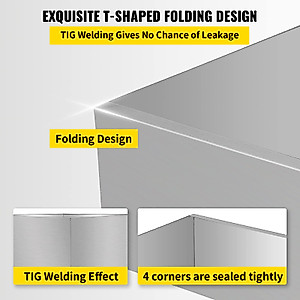 VBENLEM Maple Syrup Evaporator Pan 24x24x7 Inch Stainless Steel Maple Syrup Boiling Pan for Boiling Maple Syrup
