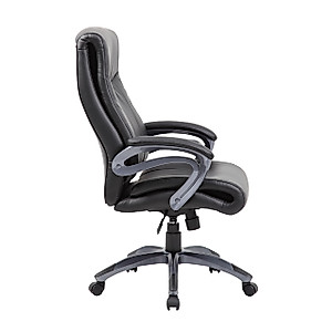 Boss Office Products Boss Double Layer Executive Chair, Black (B8661)