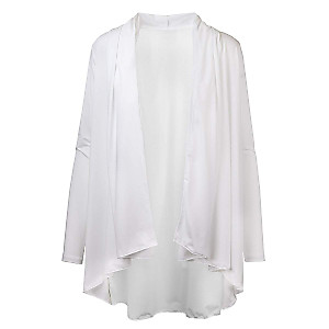 UV SKINZ Women’s Hooded Resort Wrap with UPF 50+ Sun Protection – Sun Shawl, Travel Wrap, Sun Coverups for Women - 2XL - White