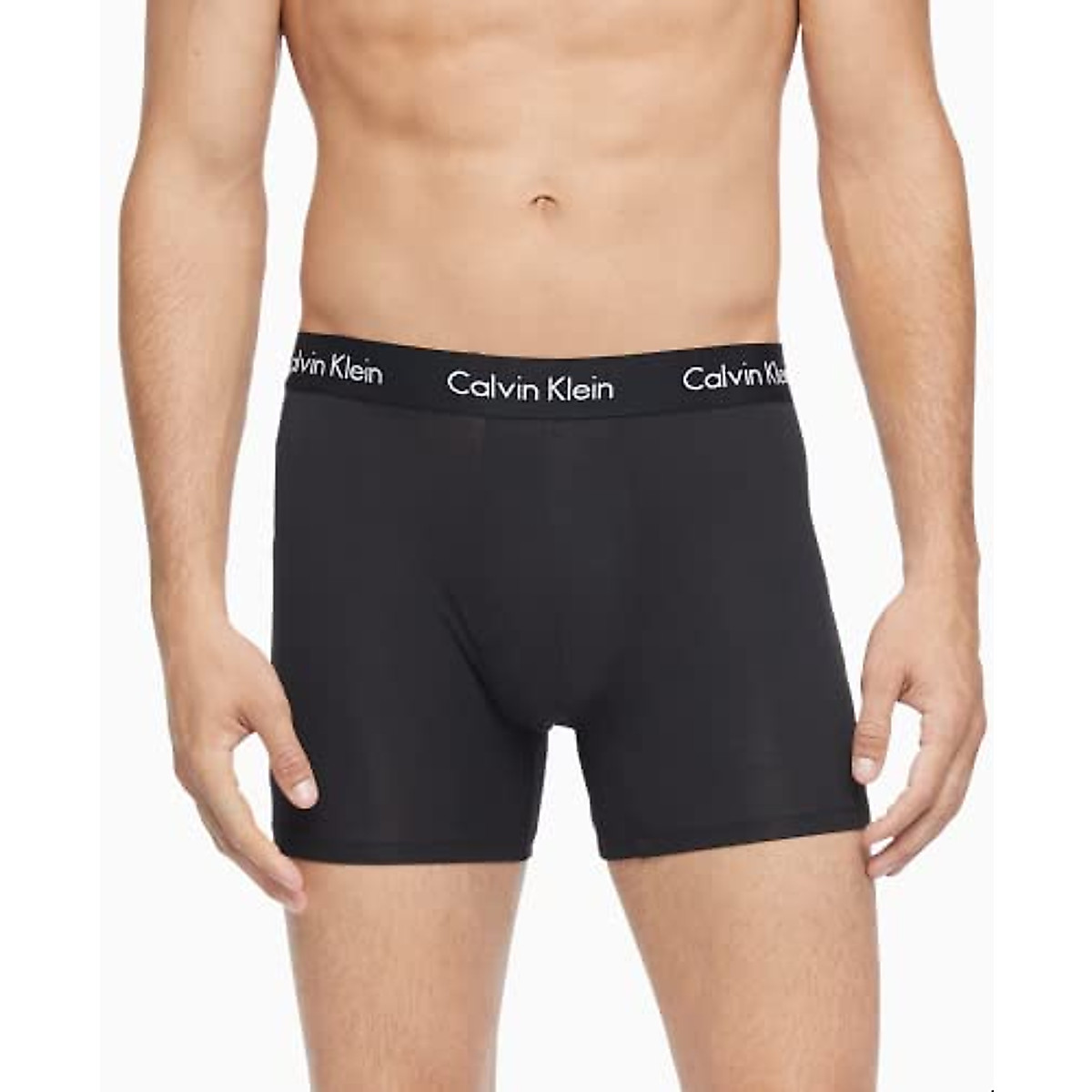 Calvin Klein Men's Underwear Body Modal Boxer Briefs 3 Pack, Black/Black/Black, Small