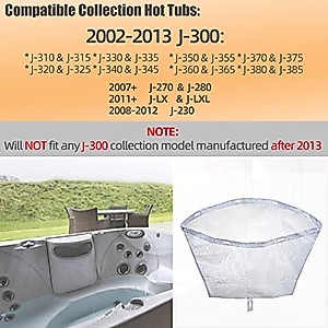 Alocs 6570-392 Debri Attachment Net Bag for Ja-cuzzi 2002-2013 J-300 // 2007+ J-270 J-280 // 2008-2012 J-230 // 2011+ J-LX J-LXL Series Hot Tub Mesh Skimmer with 7 Clip Holes