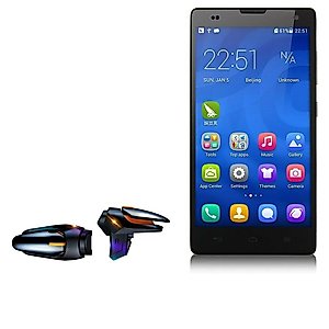 BoxWave Gaming Gear Compatible With Honor 3X Pro - Touchscreen QuickTrigger Auto, Trigger Buttons Autofire Gaming Mobile FPS - Jet Black