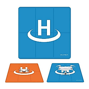 VCUTECH Drone Landing Pad Weighted 25 inch(65cm) for DJI Mini 3 Pro Accessories, Mavic 3, Mavic Air 2/2S, DJI Mini 2 Accessories, DJI FPV Drone, DJI Avata Fly More Kit Drone Accessories (Blue)