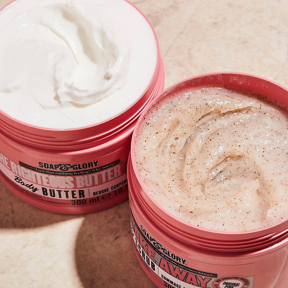 Soap & Glory The Righteous Moisturizing Body Butter - Hydrating Body Moisturizer for Dry Skin with Shea Butter, Vitamin E & Rosehip Seed Oil - Rich Body Cream for Women & Men (300ml)
