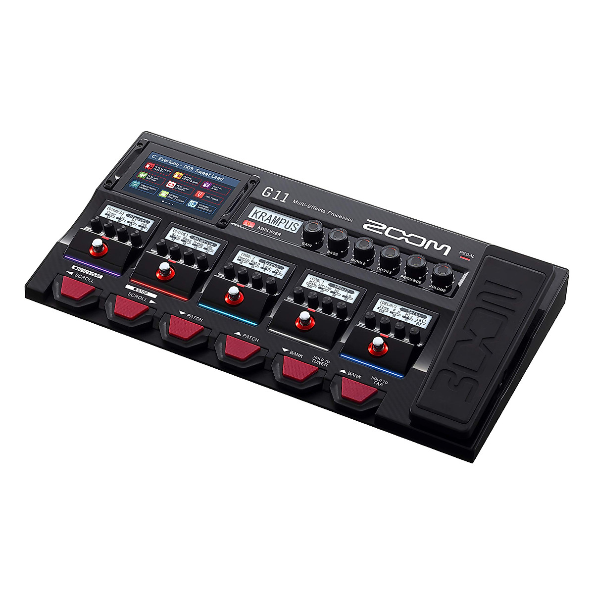Zoom G11 Guitar Multi-Effects Processor with Expression Pedal, with Touchscreen Interface, 100+ Built in Effects, Amp Modeling, IR, Looper, Audio Interface for Direct Recording to Computer