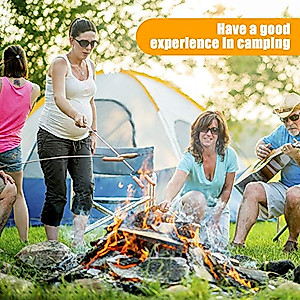 GOLF Marshmallow Roasting Sticks, 5 Pack Extra Long 34’’ Stainless Telescoping Hot Dog Smores Skewers Kids Safe Barbecue Forks for Campfire, Camping, Bonfire and Grill