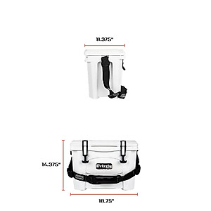 Grizzly 15 Cooler | 15 qt Ice Chest Durable Rotomolded Insulated | Made in USA | Warranty for Life | for Beach Boat Camping Fishing Hunting | G15 | Light Blue…