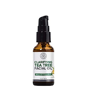 Beauty Foundry Clarifying Tea Tree Facial Oil, Targets Acne and Uneven Skin Tone, Antioxidant-Rich Beauty Oil, 1-fl oz/30ml (1 Pack)