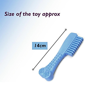 Mintique 1x Pet Chew Toy Soft-Rubber Resistant Playing Chewing Rubber Chew Toy for Cat and Dog Comb Shaped (14cm)