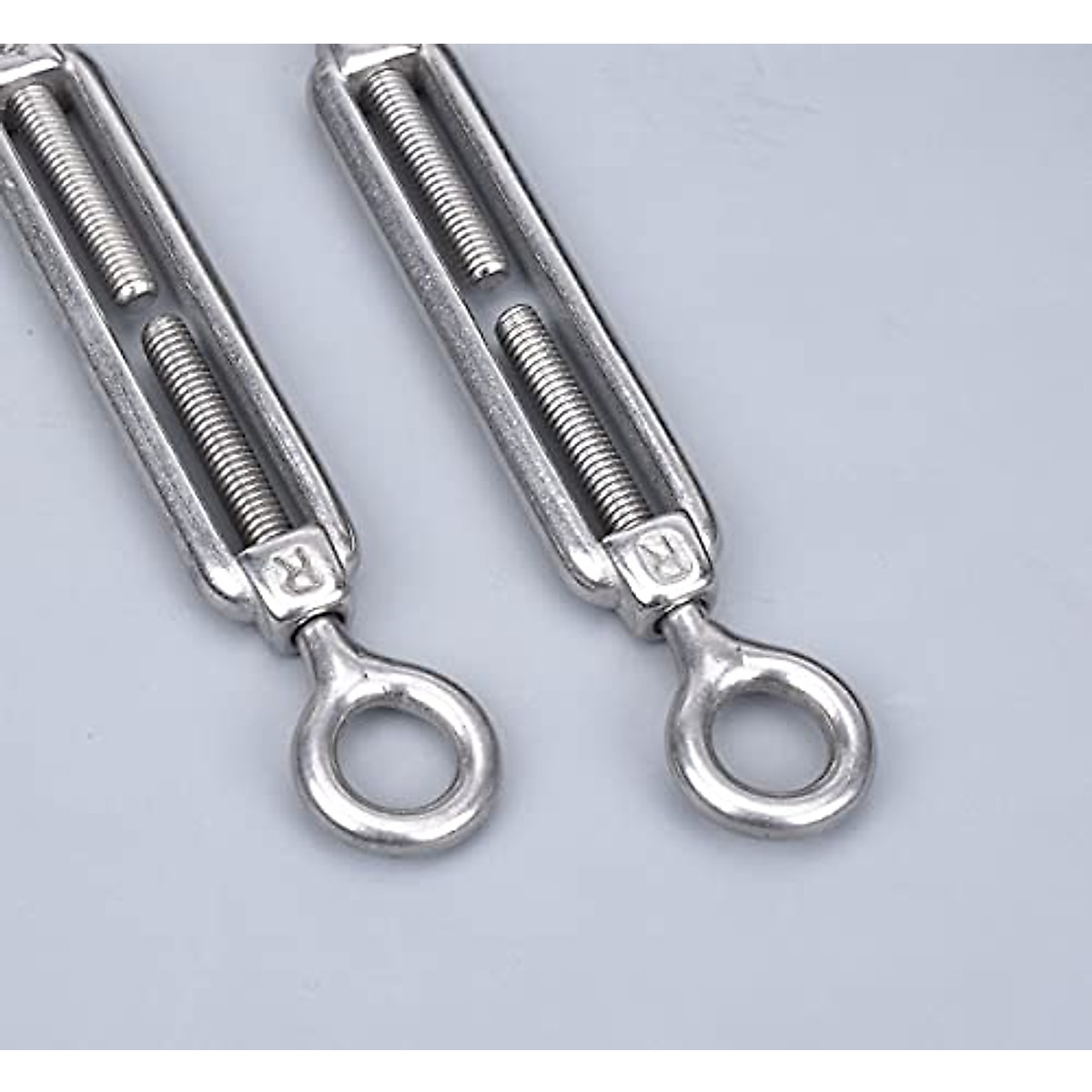 10Pcs M4 Turnbuckles,Alele Clothesline Tightener,Stainless Steel 304 Turnbuckle,Suitable for Tighten Taut Rope (M4 Turnbuckles 10 Pack New)