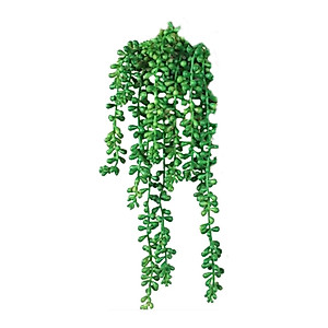 Okngr Artificial Succulents Hanging Plants, Hanging String of Pearls Plant Large Fake String of Pearls for Wall Home Garden Decor- S