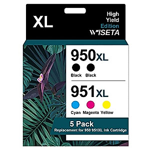 950XL 951XL Ink Cartridges Combo Pack - Compatible Ink Cartridge Replacement for HP 950 951 XL for OfficeJet Pro 8100 8600 8610 8615 8625 8640 251DW 276DW 271DW (2 Black, 1 Cyan, 1 Magenta, 1 Yellow)