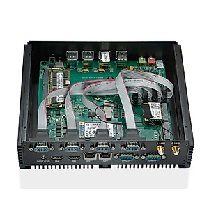 IDEARACE Fanless Mini Desktop Computer PC, i5 4th Gen. 1.6GHz-2.6GHz CPU, 8GB RAM 256GB SSD, 6xCOM RS232 4xUSB 3.0 2xNICs 2xHD Metal Case