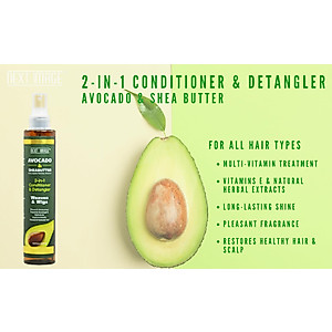 On Natural Next Image Avocado & Shea Butter 2-in-1 Conditioner & Detangler, 8 Ounce