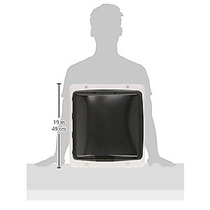 MAXXAIR Maxxfan Plus High Powered 10-Speed RV Intake and Exhaust Fan - Manual or Remote Control Electric Opening, Easy Ceiling Controls, Rain Sensor with Automatic Lid Closure, Smoke (00-04500K)